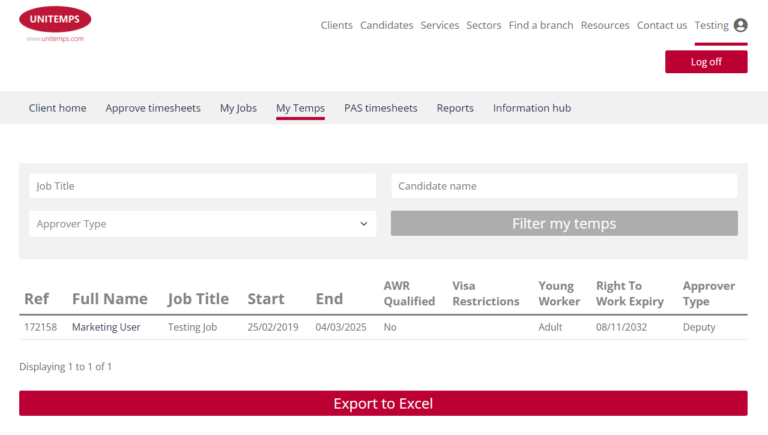 Recruiting temporary staff - Unitemps